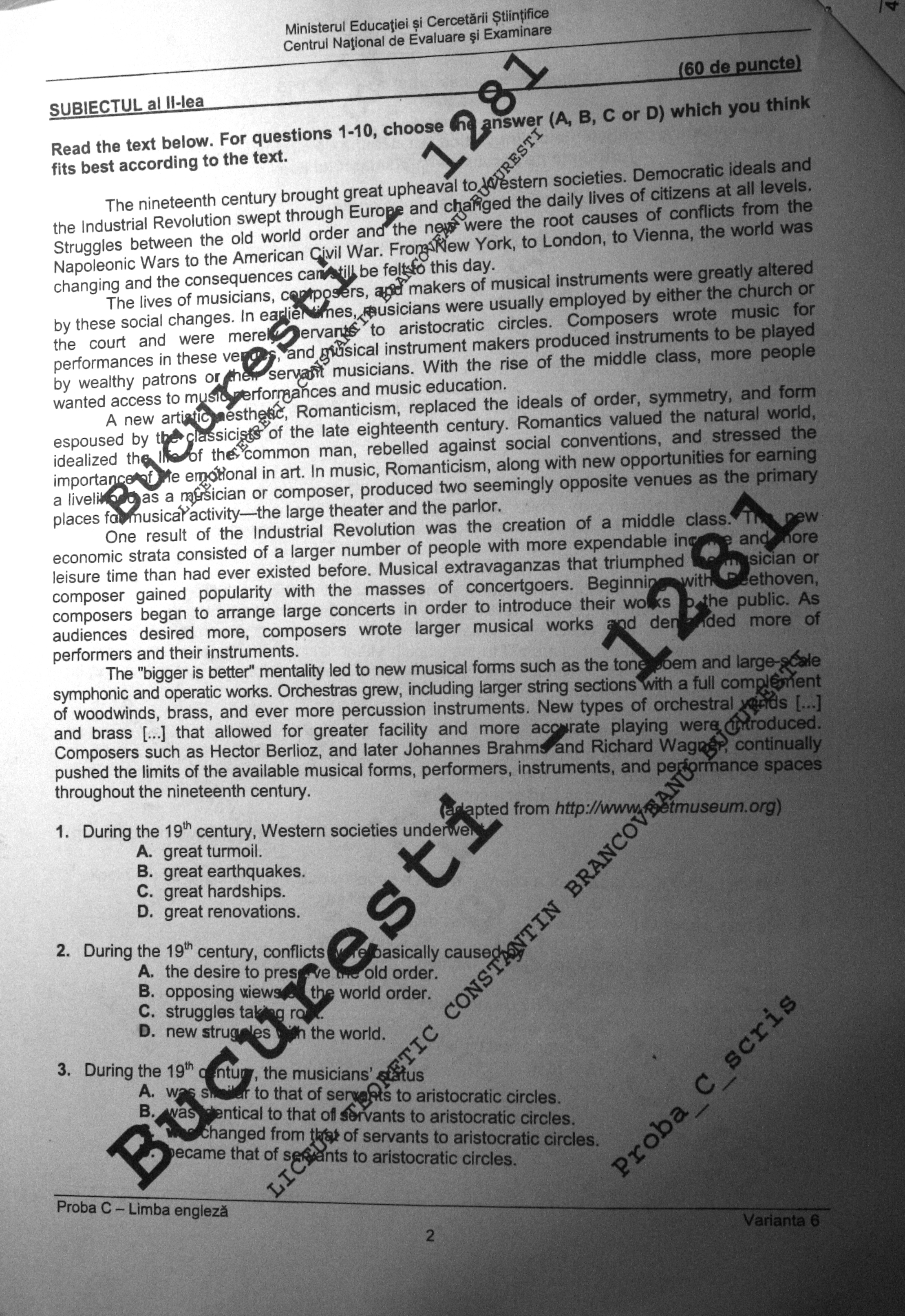 Cristina: BACALAUREAT 2015 - Model de test pentru evaluarea ...