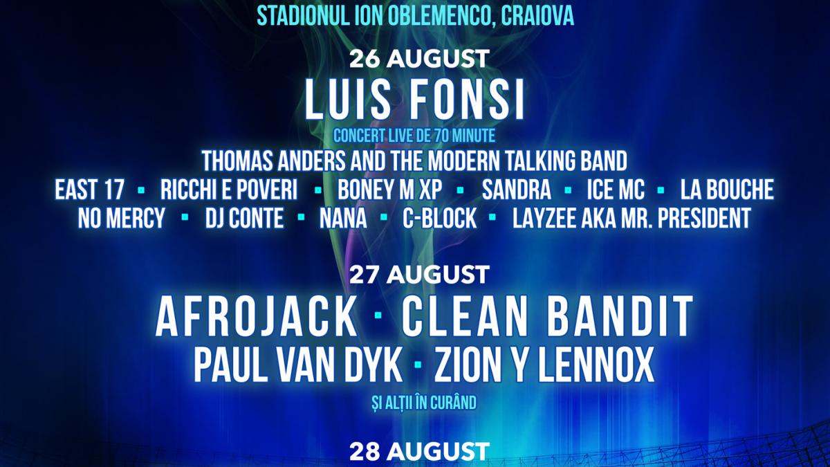 DJ Snake, Jason Derulo, Afrojack, Luis Fonsi, Clean Bandit, și mulți ...