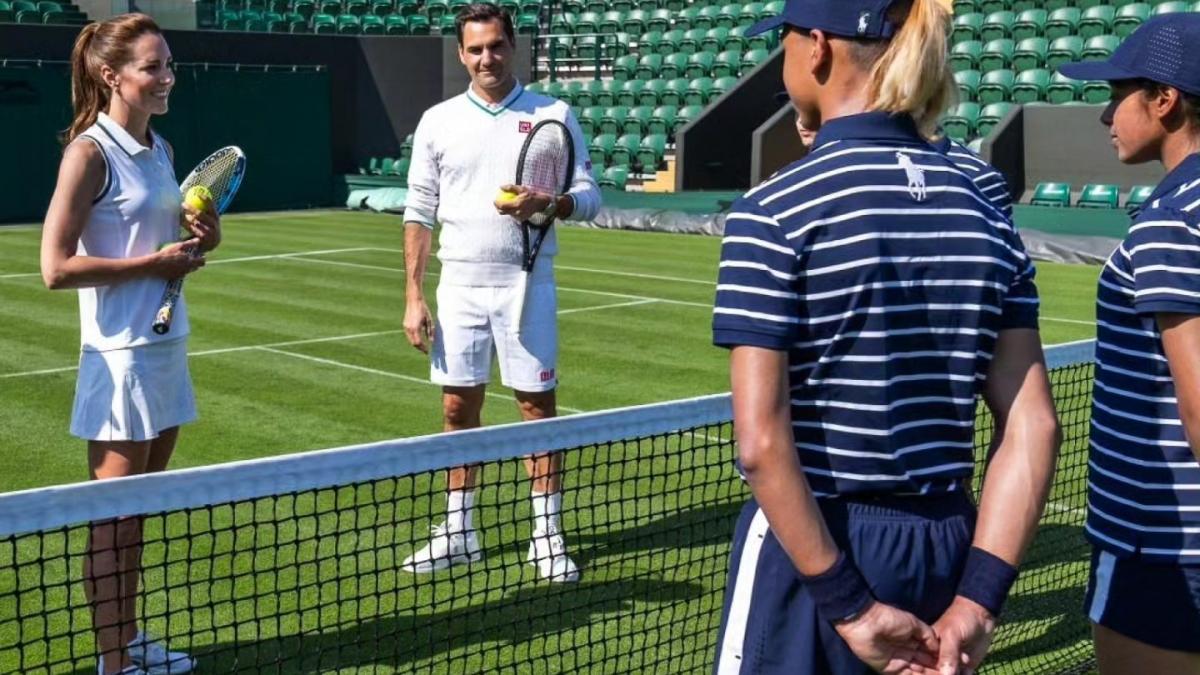 Prințesa Kate și Roger Federer, meci surpriză în culisele Wimbledon