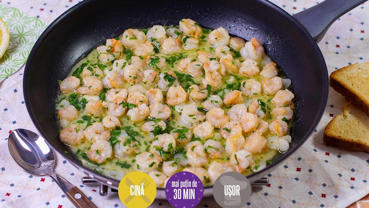 Creveți în sos de unt