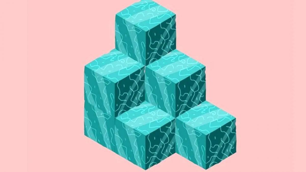 Test IQ. Câte cuburi albastre sunt în imagine