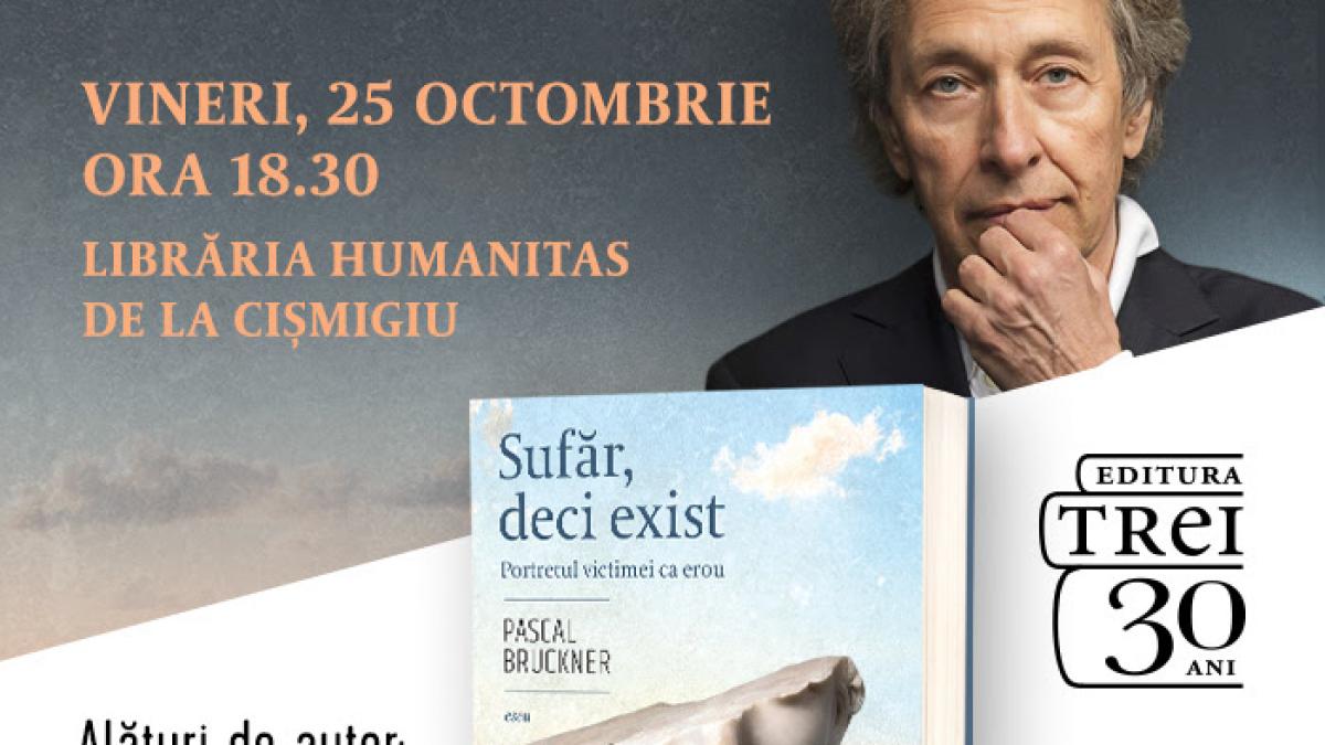 Pascal Bruckner la București - lansare de carte și sesiune de autografe