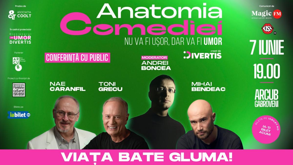 „Anatomia Comediei 2025”– trei podcasturi cu public despre evoluția ...
