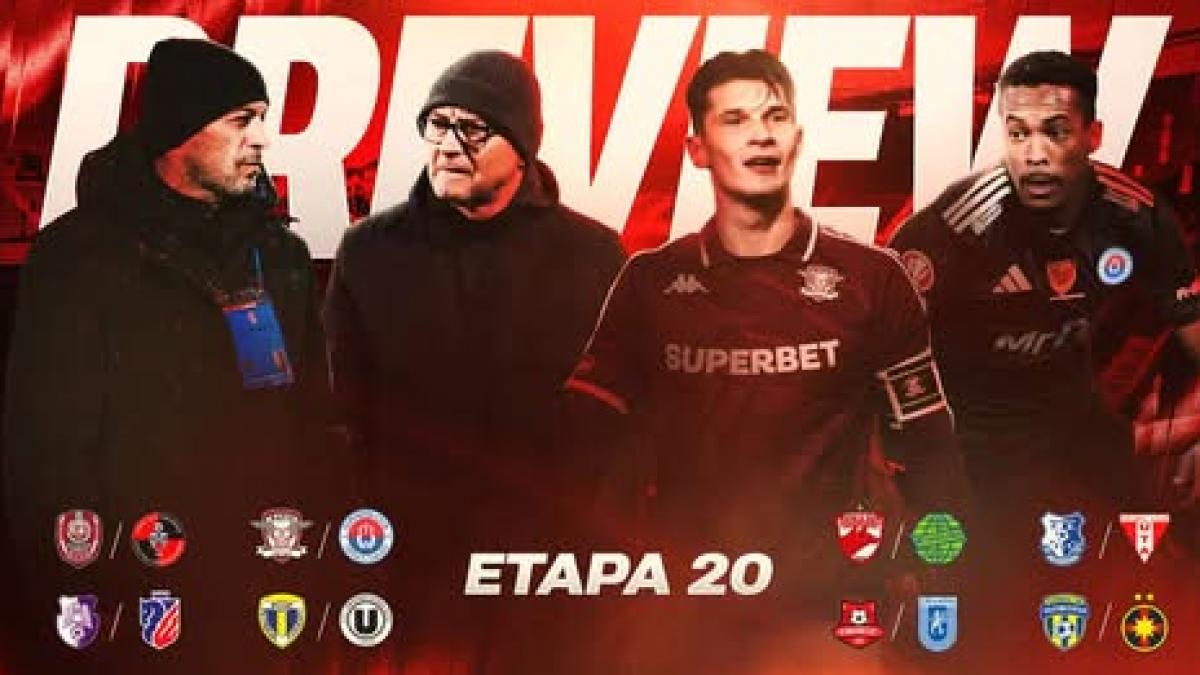 Superliga - etapa a 20-a: Program, rezultate şi clasament